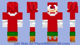 Knuckles The Echidna Minecraft Skin