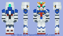 Half Zeta Gundam Minecraft Skin