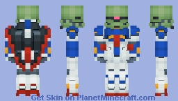 MSZ-006 Zeta Gundam (Zaku Head) Minecraft Skin