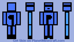 blue robot Minecraft Skin