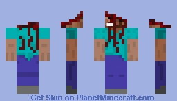 Half-head Steve Minecraft Skin