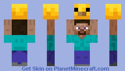 Steve holding baby chicken Minecraft Skin