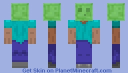 slimesteve steve with a slime head instead of his head Minecraft Skin