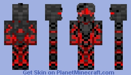 Black And Red Spartan Minecraft Skin