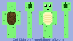 Cute Turtle with headphones Minecraft Skin