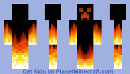 fire creeper Minecraft Skin