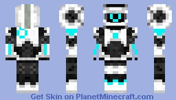 Cyan core Minecraft Skin