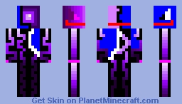 Blueified raptor ender raptor Minecraft Skin
