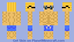 Buff Strong Man with shades. Minecraft Skin