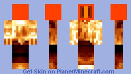 Firey Infected Human (Firefied Infected Steve) Minecraft Skin