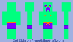 Neon Creeper Minecraft Skin