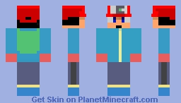 Ash Ketchum Pokémon X and Y Minecraft Skin