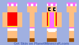 Toadette (Super Mario Bros.) Minecraft Skin