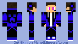 Steve gamer dark blue Minecraft Skin