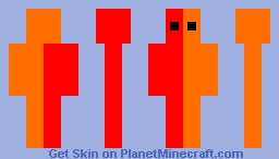 Half Red and Orange! [Christmas and Halloween! LIMITED!] Minecraft Skin