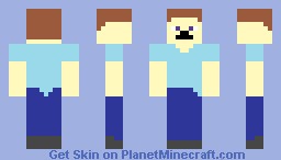 Non-pixelated Smooth Steve skin. Minecraft Skin