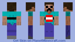steve turned into a creeper Minecraft Skin