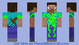 steve with creeper blood on him Minecraft Skin