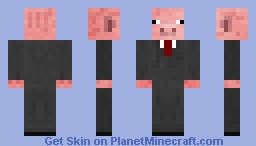 Suited pig Minecraft Skin