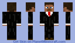 Suit-red tie Minecraft Skin