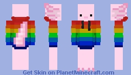 super cute axolotl Minecraft Skin