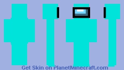 cyan crewmate Minecraft Skin