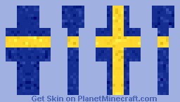 Flag: Sweden Minecraft Skin