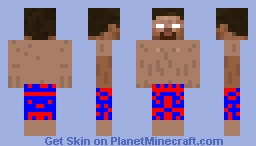 Herobrine Swimming Minecraft Skin