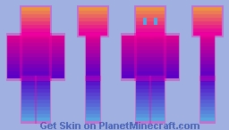 Synthwave Cube Minecraft Skin