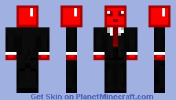 Red Man in Suit Minecraft Skin