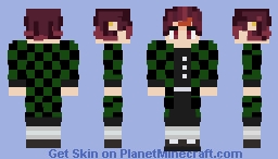 Tanjiro kamado minecraft Minecraft Skin