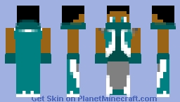 Tealninja with overlay 16x16 Minecraft Skin
