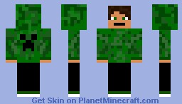 teenageer with creeper hoodie [Creeper back] Minecraft Skin
