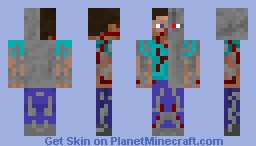 Battle-Damaged Terminator Steve Minecraft Skin