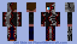 Half Terminator Minecraft Skin