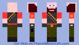 TF2: Red Heavy Weapons Guy Minecraft Skin