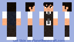 The 14th Doctor sleeves up and with glasses Minecraft Skin