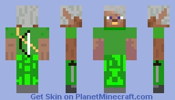 elf with bow and swords Minecraft Skin