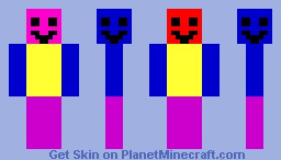 The Colourful four faced man Minecraft Skin