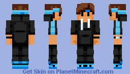 me but blue Minecraft Skin