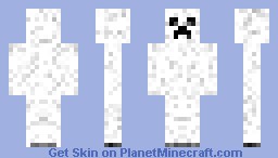 the white creeper Minecraft Skin