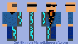 Blue TimeForGamesGuy Minecraft Skin
