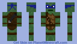 TMNT Leonardo Minecraft Skin