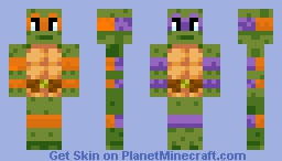 TMNT 2012 Donnie and Mikey Minecraft Skin