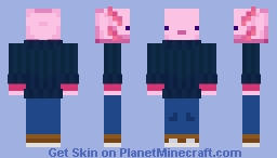 Turtleneck axolotl Minecraft Skin