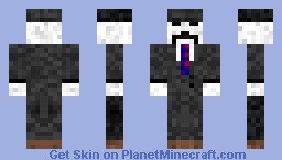 Tuxedo White Creeper Minecraft Skin