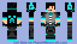 Néon skin faintly blue Minecraft Skin