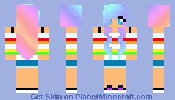Rainbow girl Minecraft Skin