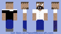 Crazy Dave from Plants vs. Zombies Minecraft Skin