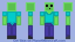 Simpler Slime Steve Minecraft Skin